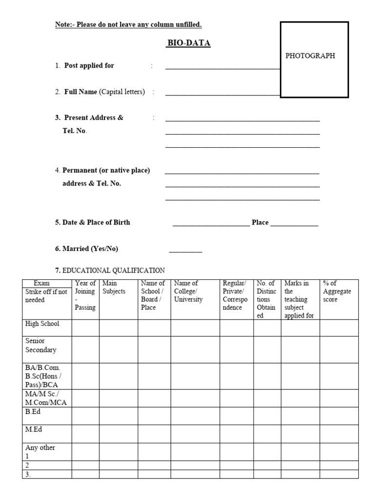 Application | PDF | Educational Stages | Qualifications