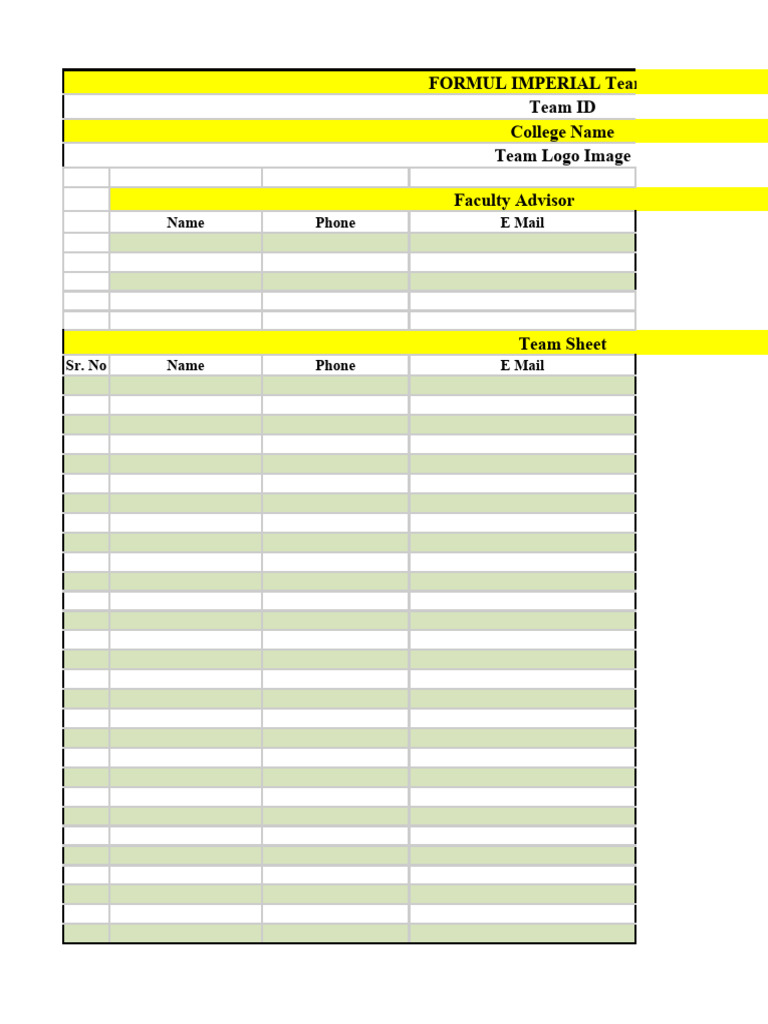 FORMUL IMPERIAL Team Details | PDF