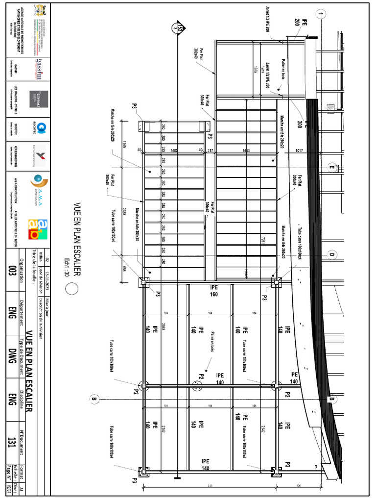 03-ENG-BIM-STR-0001-07 - Feuille - 2 - PLAN D'ESCALIER COTE EMBARCADERE-2 Layout1 | PDF