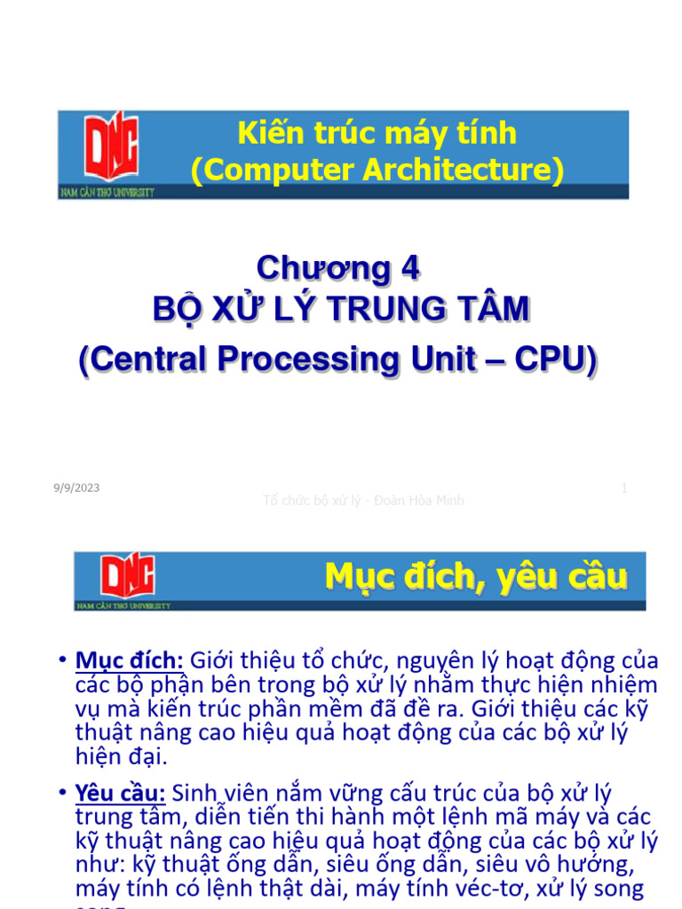 4 - Slide - Chương 4 - CPU | PDF