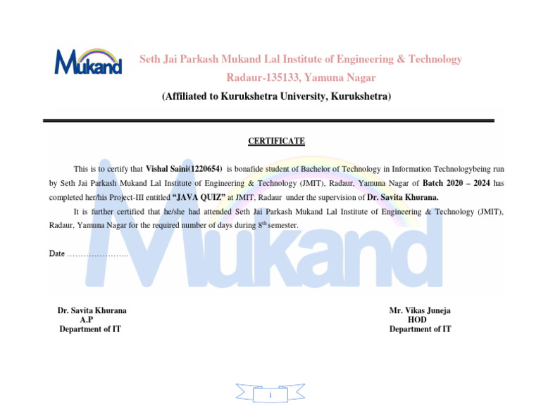 Vishal | PDF | Computers