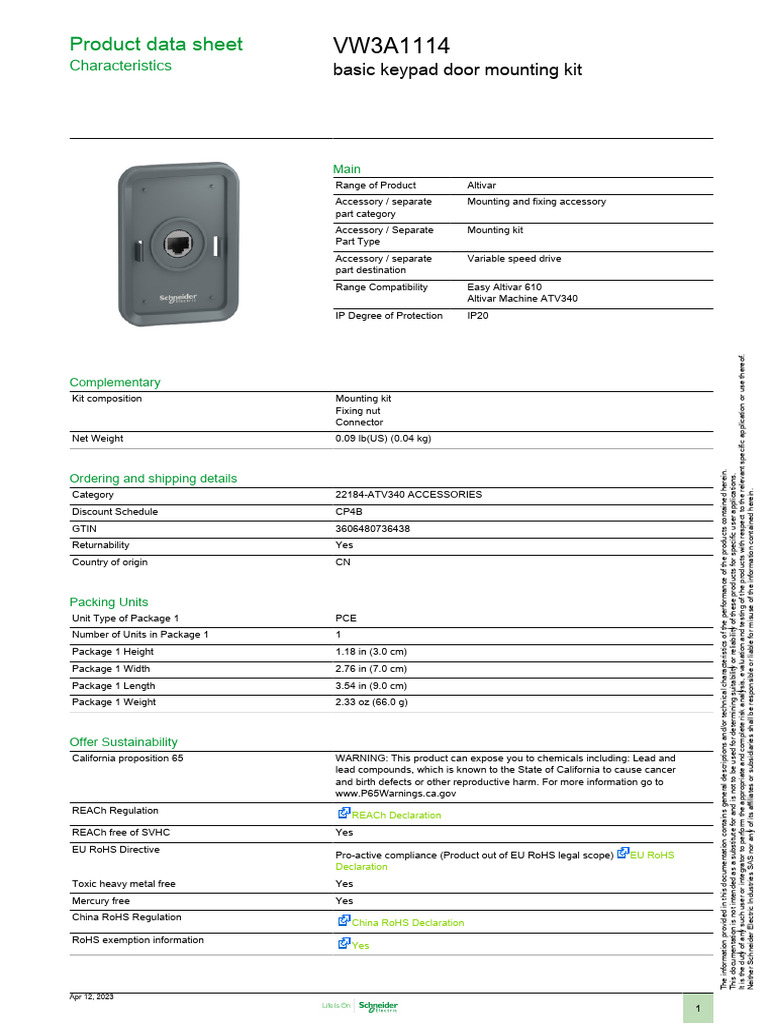 VW3A1114 Document-3210321 | PDF