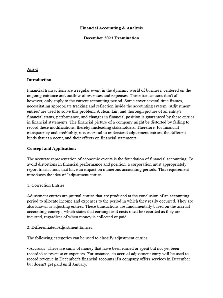 Financial Accounting & Analysis | PDF | Debits And Credits | Expense