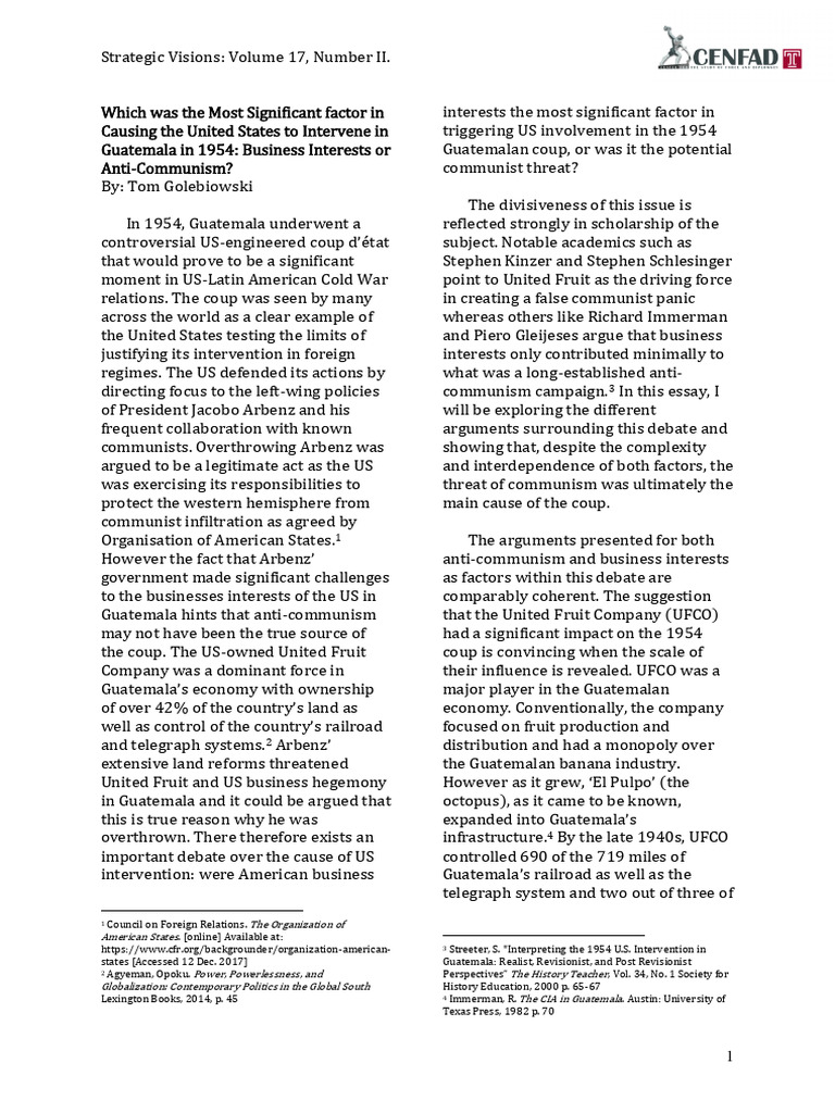 Ojs admin,+Tom+Golebiowski-+Bananas+or+Communism | PDF | Guatemala