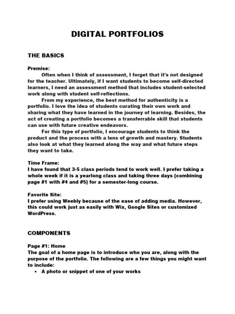 Digital Portfolios | PDF | Learning | Education Theory