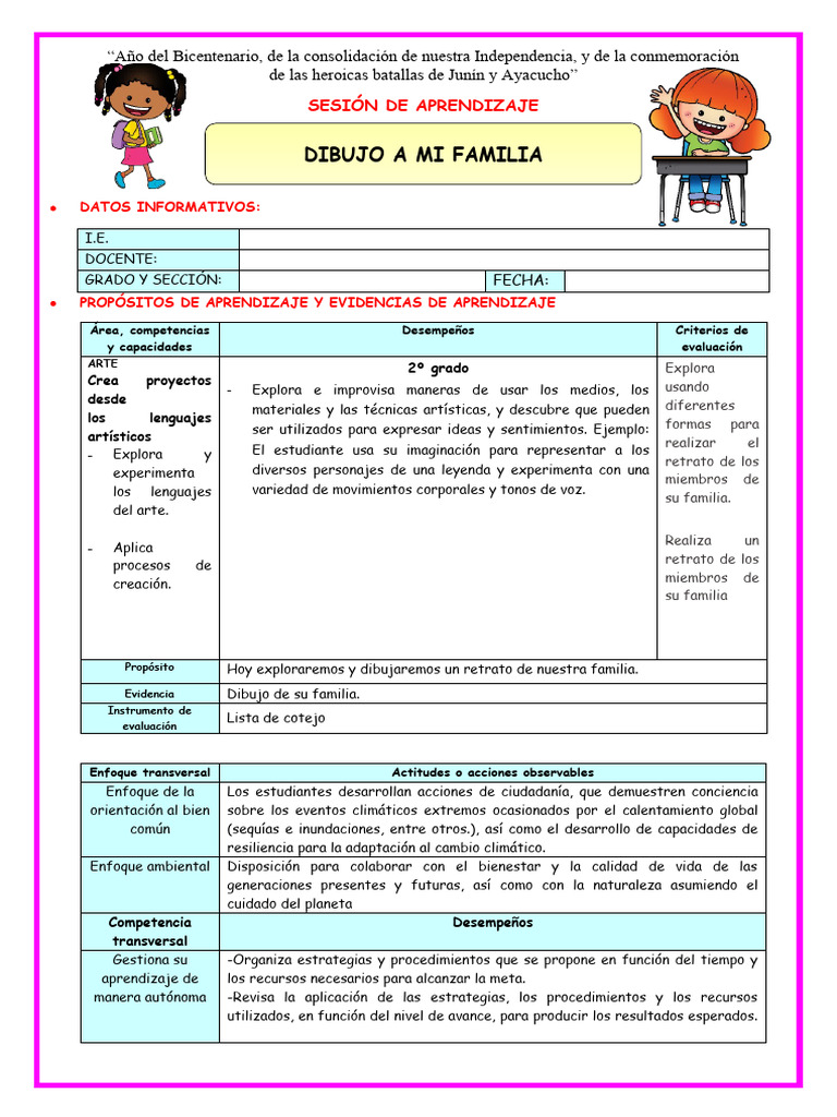 2º U3 S1 Sesion D5 Arte Dibujo A Mi Familia Maestras de Primaria Del ... 2º U3 S1 Sesion D5 Arte Dibujo A Mi Familia Maestras de Primaria Del ...