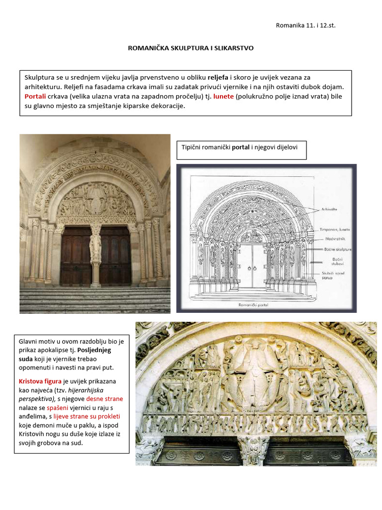 Romanička Skulptura I Slikarstvo | PDF