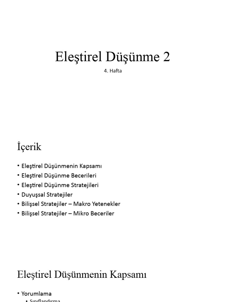 5--hafta---elestirel-dusunme-2 2 | PDF