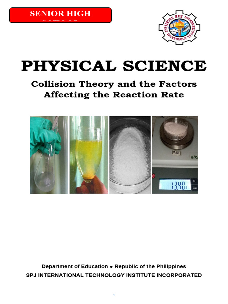 PHYSICAL SCIENCE - Collision | PDF | Catalysis | Chemical Reactions