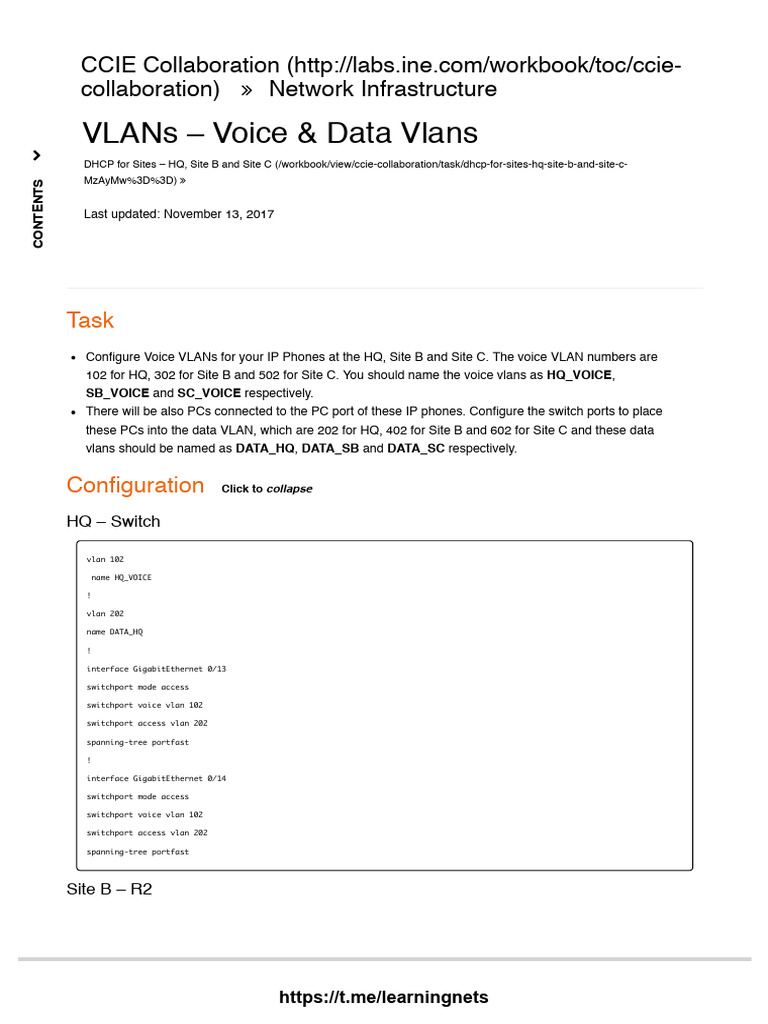 1-VLANs - Voice & Data Vlans-Stamped | PDF | Network Protocols | Computer Standards