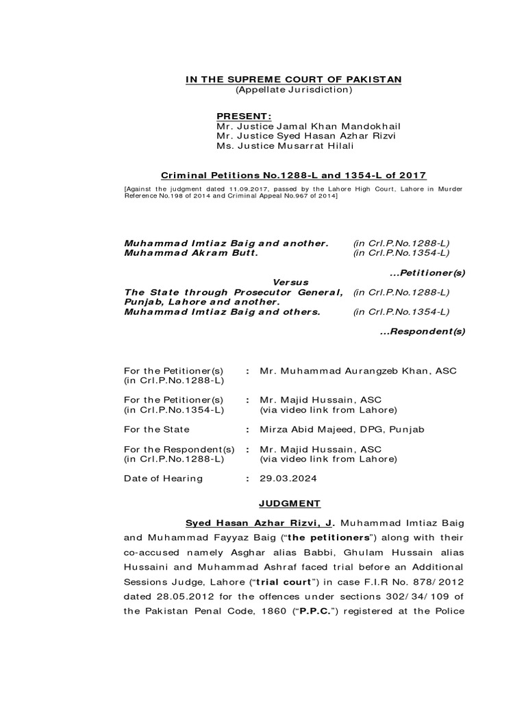 Crl.p. 1288 L 2017 | PDF | Prosecutor | Acquittal