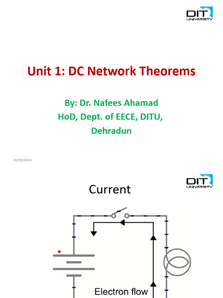 Unit 1 Dc Network Theorems Pdf Electrical Resistance And Conductance Electrical Network