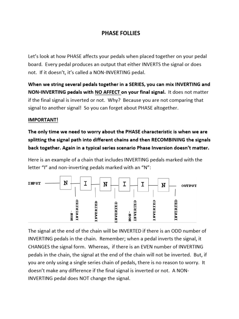 PHASE FOLLIES A Phase Inversion Guide | PDF | Operational Amplifier ...