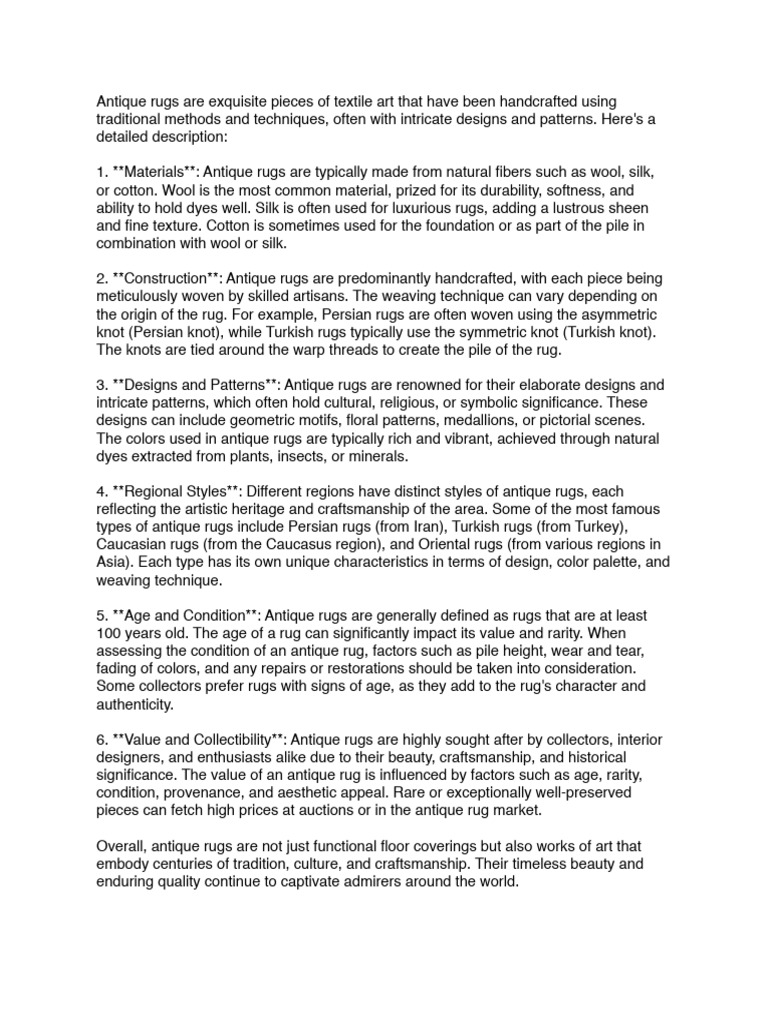 Rugs! | PDF | Carpet | Textiles