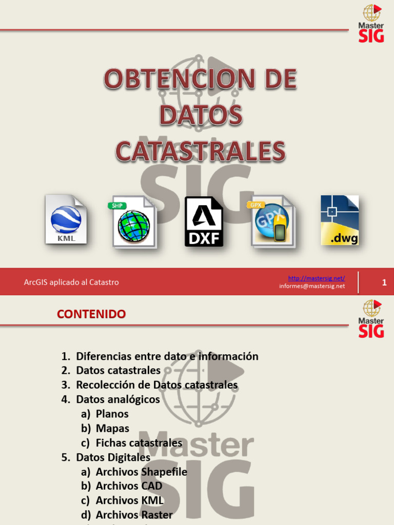 ArcGIS en Catastro: Datos y Tipos | PDF | Archivo de computadora | Datos