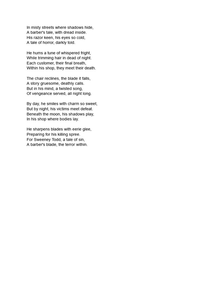 Mikael Casellas - Sweeny Todd Final Task - Creating and Performing A ...