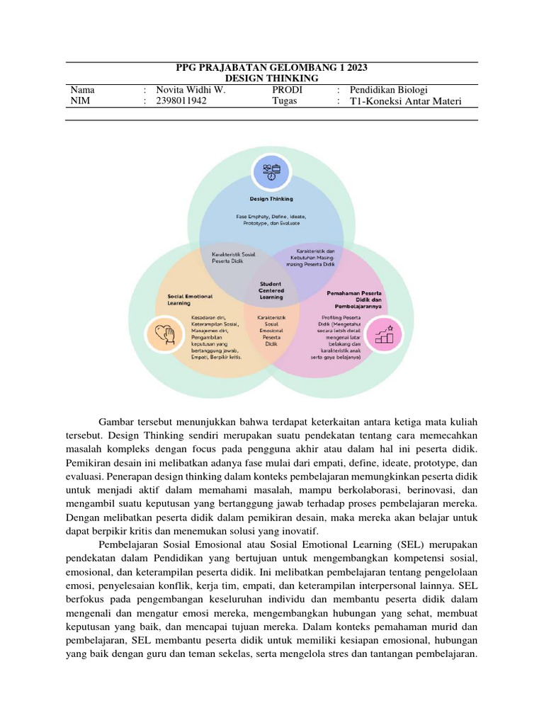 Koneksi Antar Materi Topik 1 - Novita Widhi | PDF