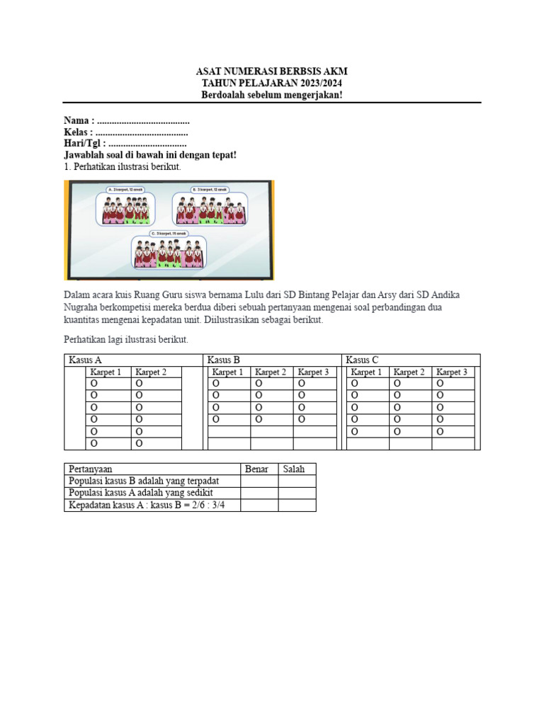 ASAT Berbasis AKM Kelas V Semester 2 TH 2024 | PDF | Kajian Bahasa Asing | Metode & Bahan Ajar