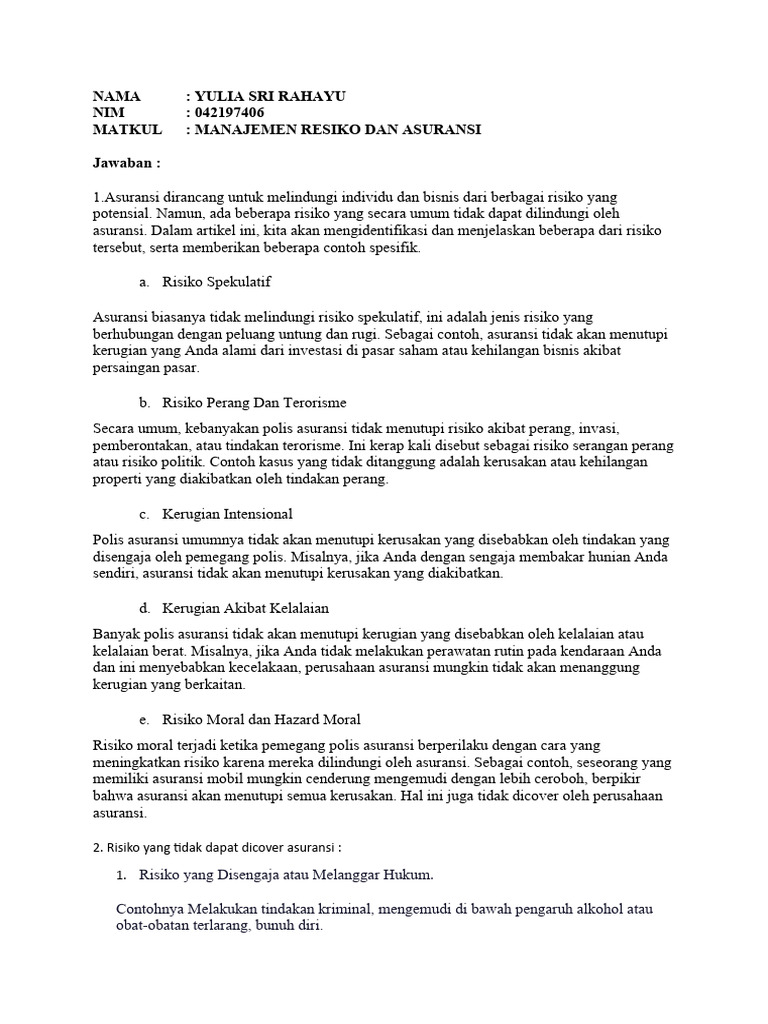 Tugas 2 042197406 Yulia Sri Rahayu | PDF