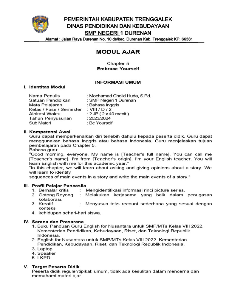 MODUL AJAR Advertaisemen | PDF | Kajian Bahasa Asing