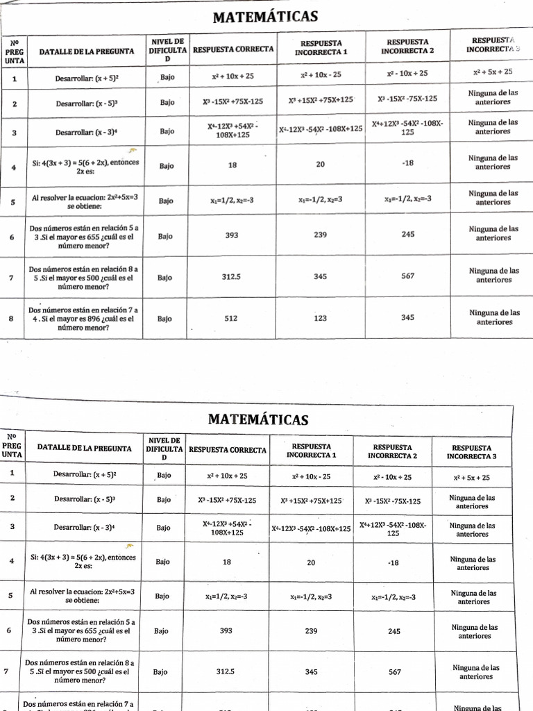 Matematicas Bases A | PDF