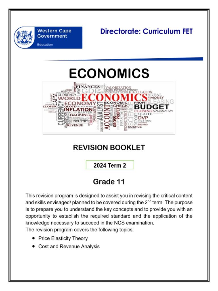 Grade 11 Economics: Price Elasticity Guide | PDF | Demand | Profit ...
