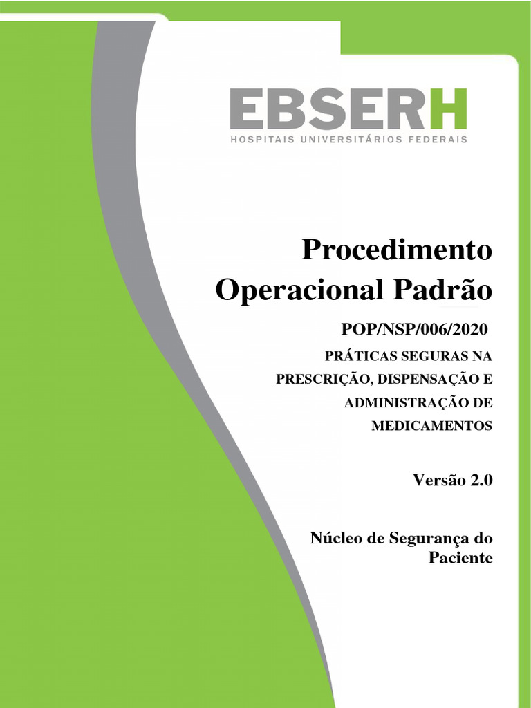 Pop 006 - NSP - Práticas Seguras Na Prescrição, Dispensação e ...