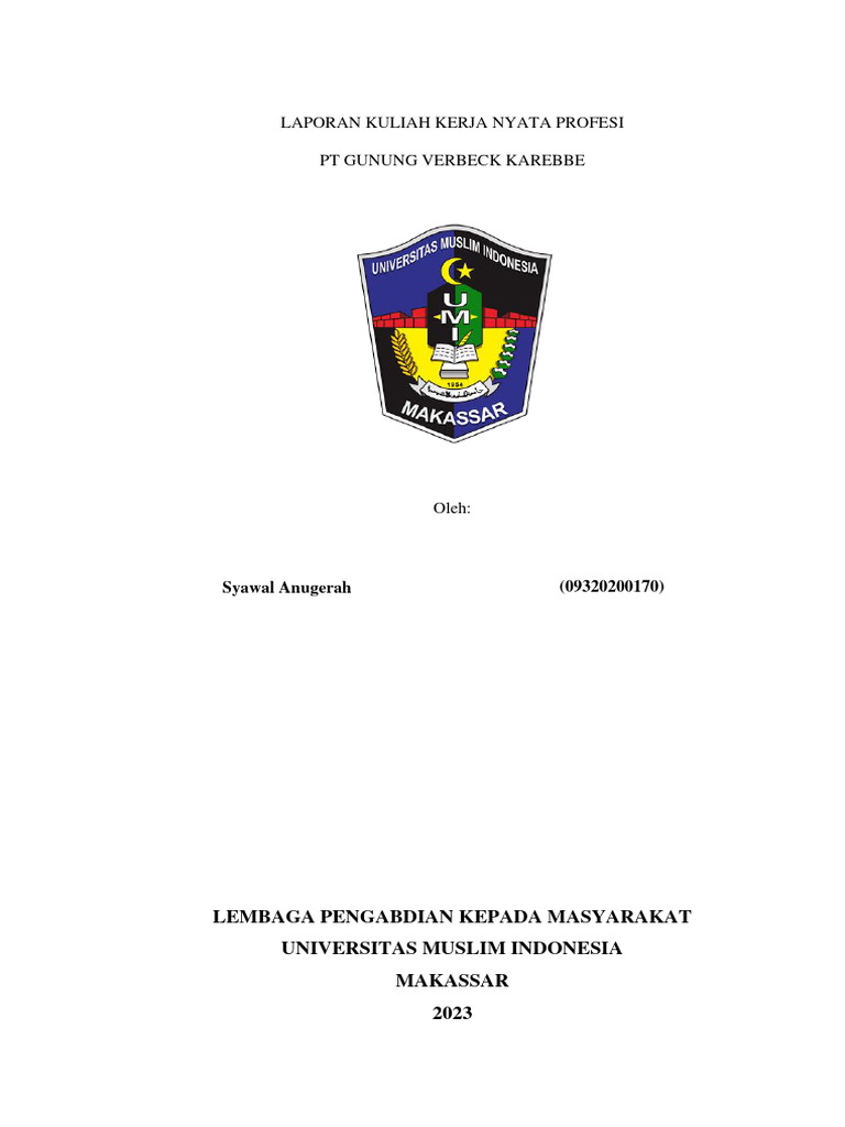 Laporan KKN di PT Gunung Verbeck | PDF | Bisnis | Seni