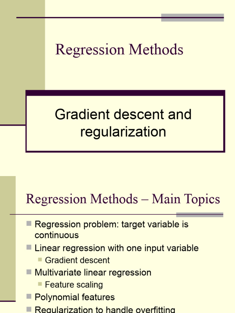 M02 Linear Regression Methods | PDF | Linear Regression | Gradient