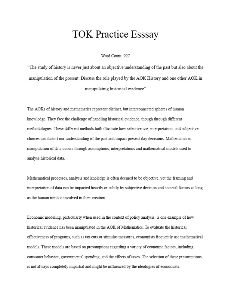 Practice Tok Essay Pdf Economics Colonialism