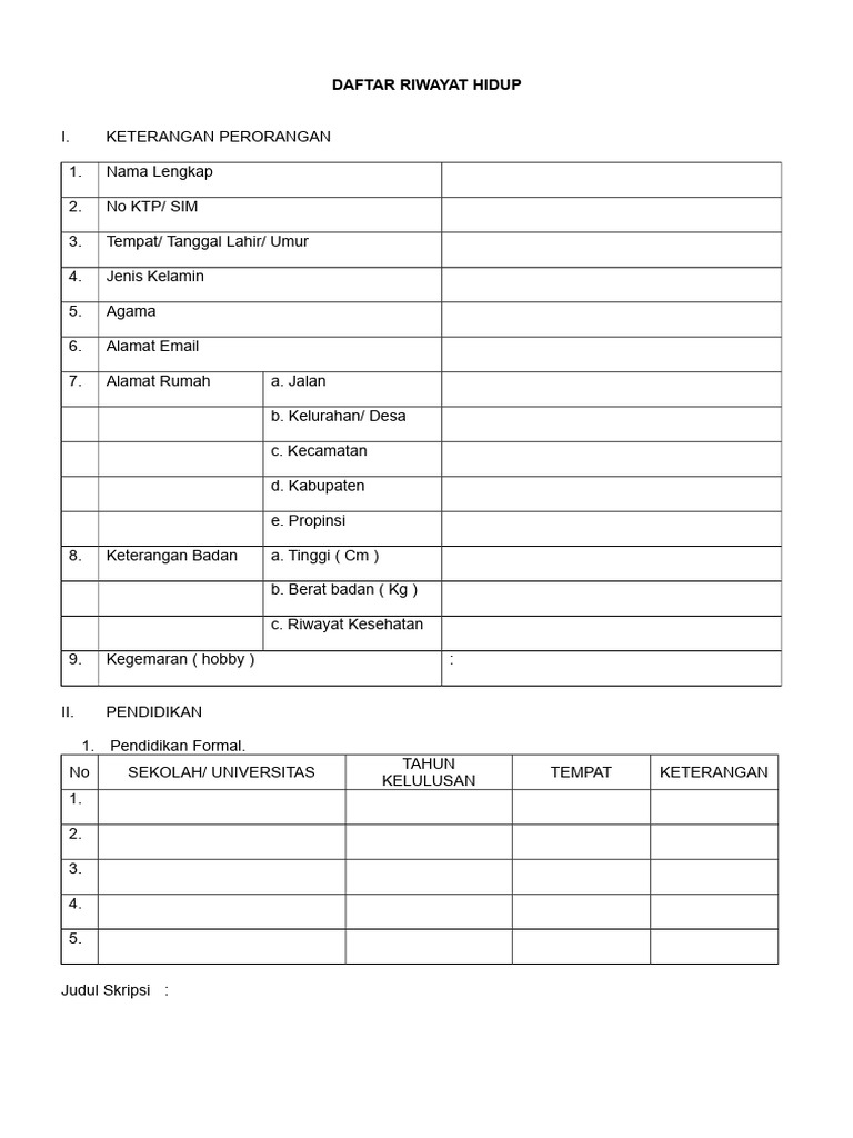 Form CV BUMN | PDF