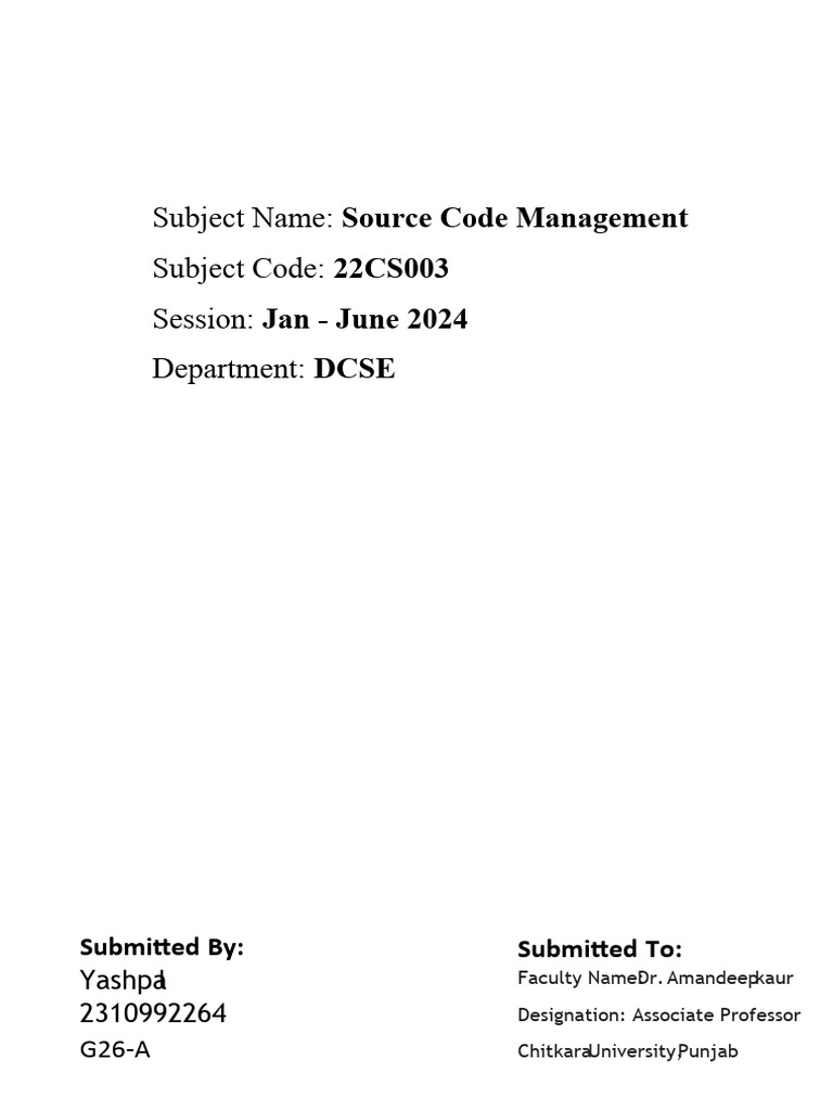 Saloni Scm final file | PDF | Version Control | Computer File