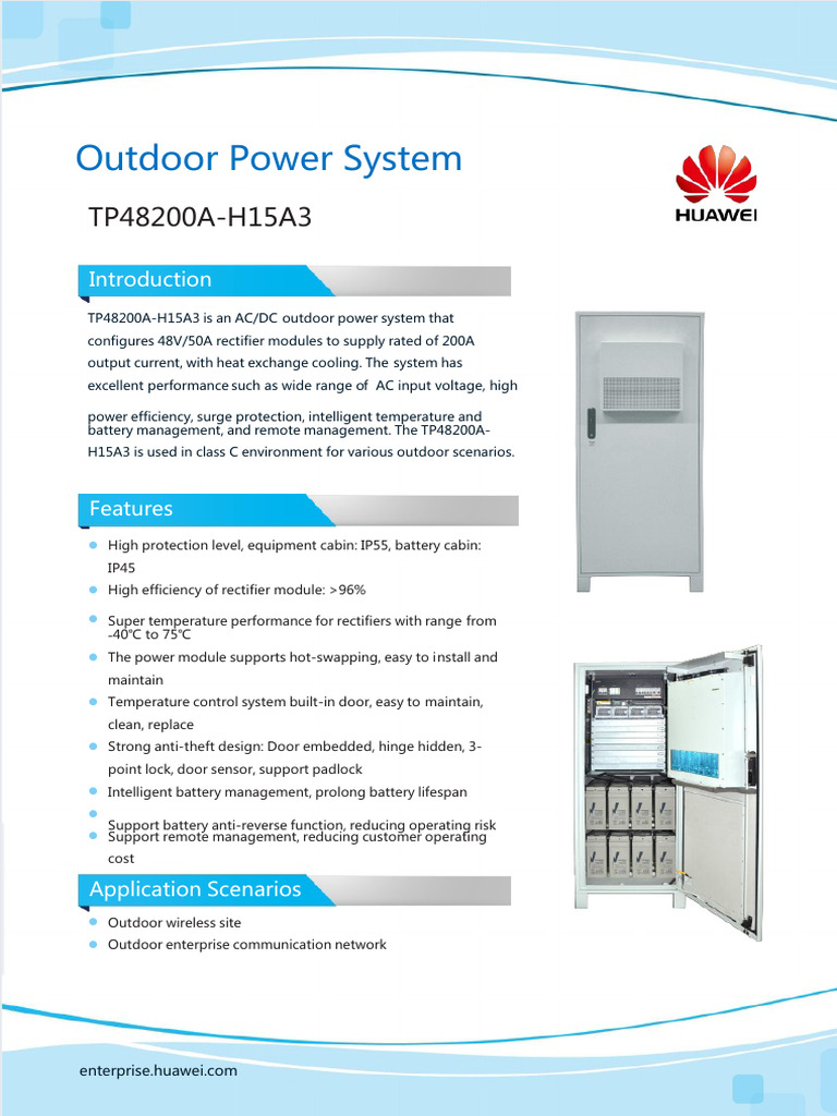 Pdfslide - Us - Huawei Tp48200a Outdoor Power System | PDF | Rectifier ...