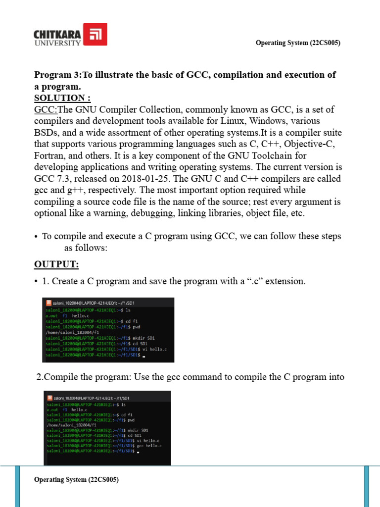 GCC Compilation & Process Basics | PDF | Process (Computing) | Computer Program