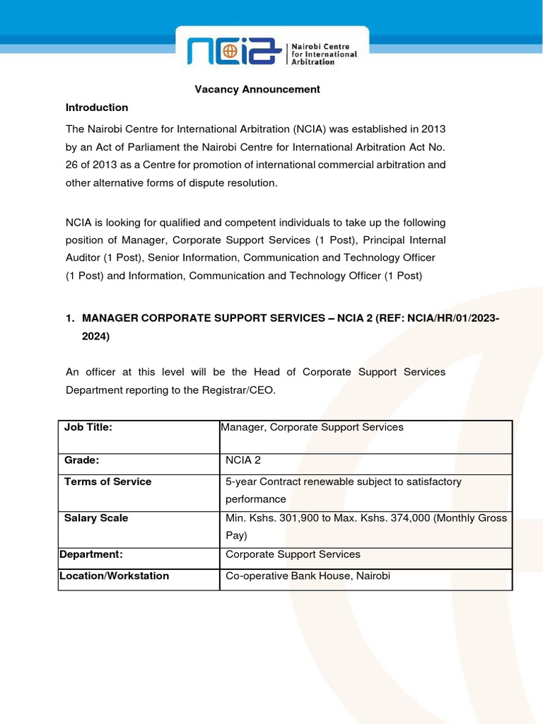 Ncia Job Indent | PDF | Audit | Internal Control