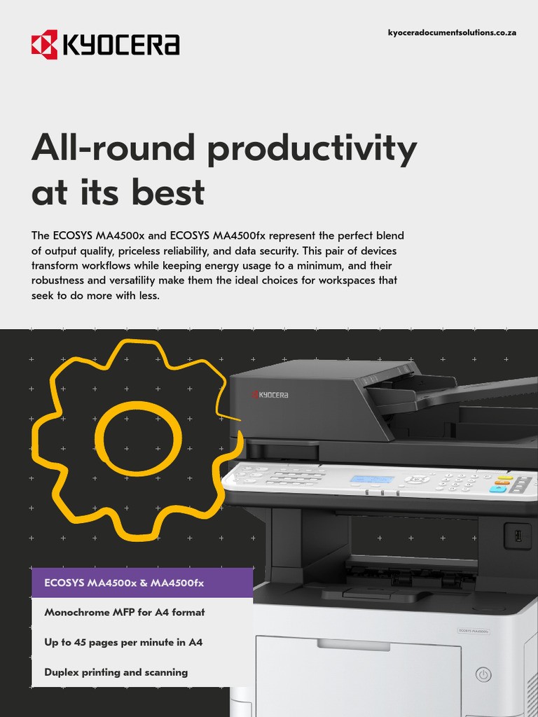 Kdza Datasheet Ecosys Ma4500x Ma4500fx | PDF | Fax | Printer (Computing)