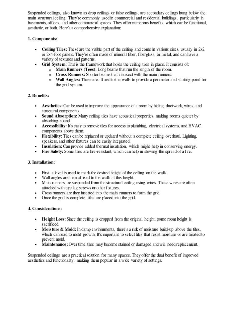 Suspended Ceilings | PDF | Ceiling | Building Engineering