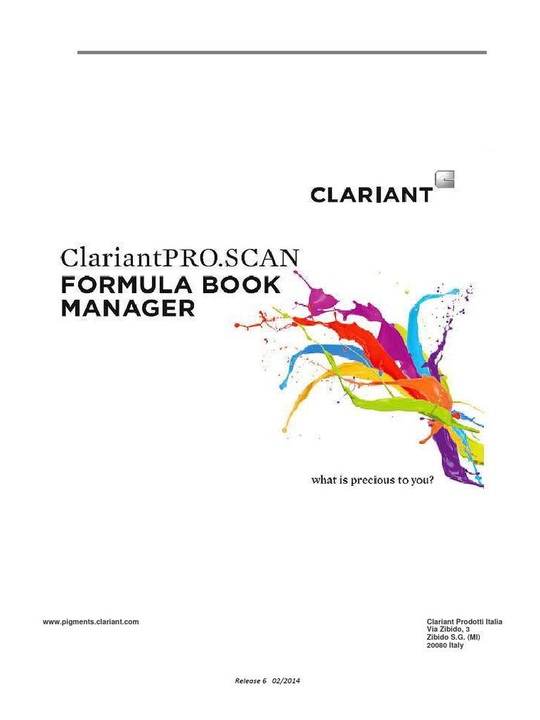 Clariant PROSCAN Rev 6 - English | PDF | Computer File | Barcode