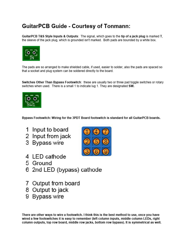 GuitarPCB Guide Tonmann Version | PDF | Amplifier | Operational Amplifier