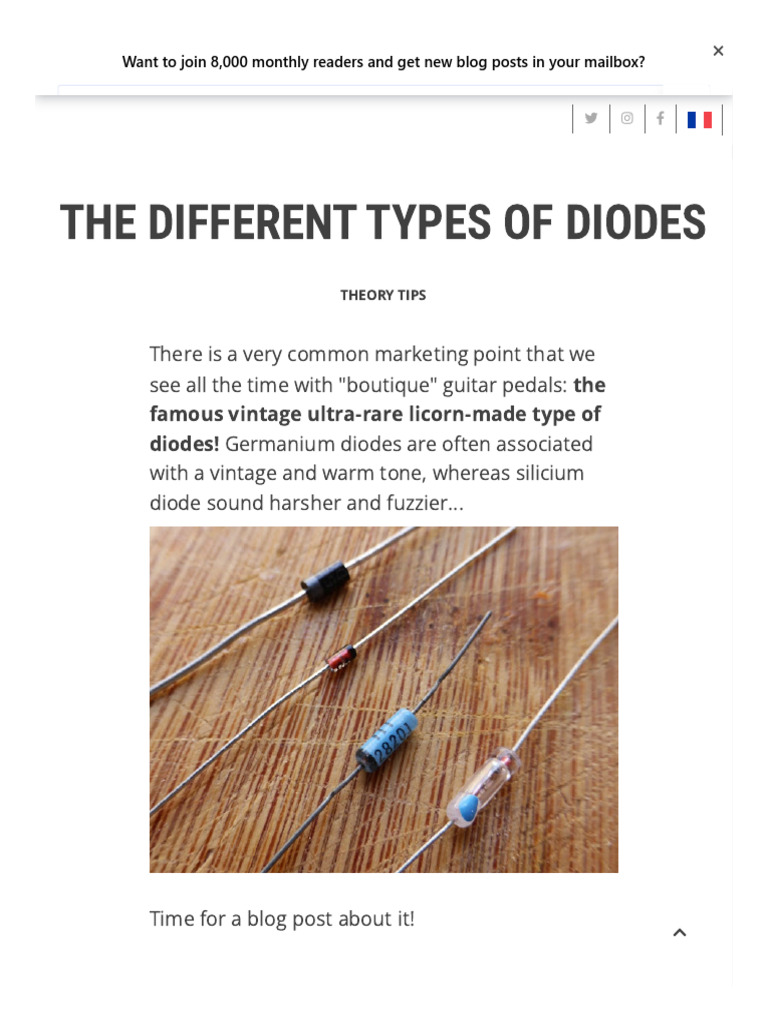 Coda Effects - The Different Types of Diodes | PDF | Diode | Materials ...