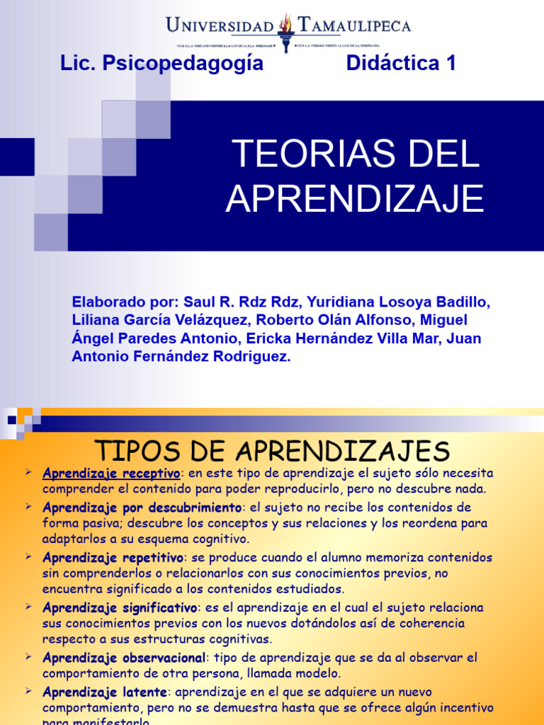 Teorias_del_aprendizaje | Descargar gratis PDF | Aprendizaje | Teoría del aprendizaje (educación)