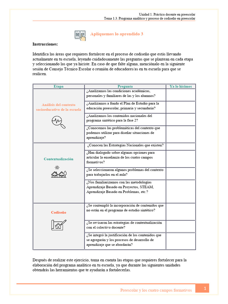 Apliquemos Lo Aprendido 3 | PDF | Educación de la primera infancia ...