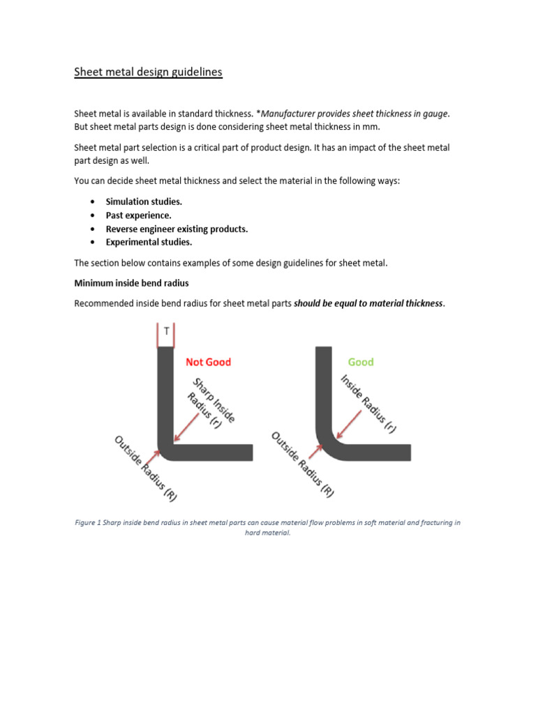 Sheet Metal Design Guidelines | PDF | Rivet | Sheet Metal