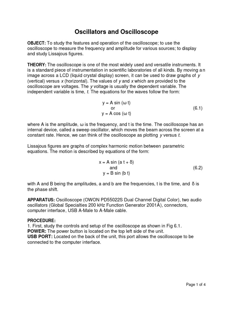 7 Oscillators Oscilloscope | PDF | Amplitude | Electronic Oscillator