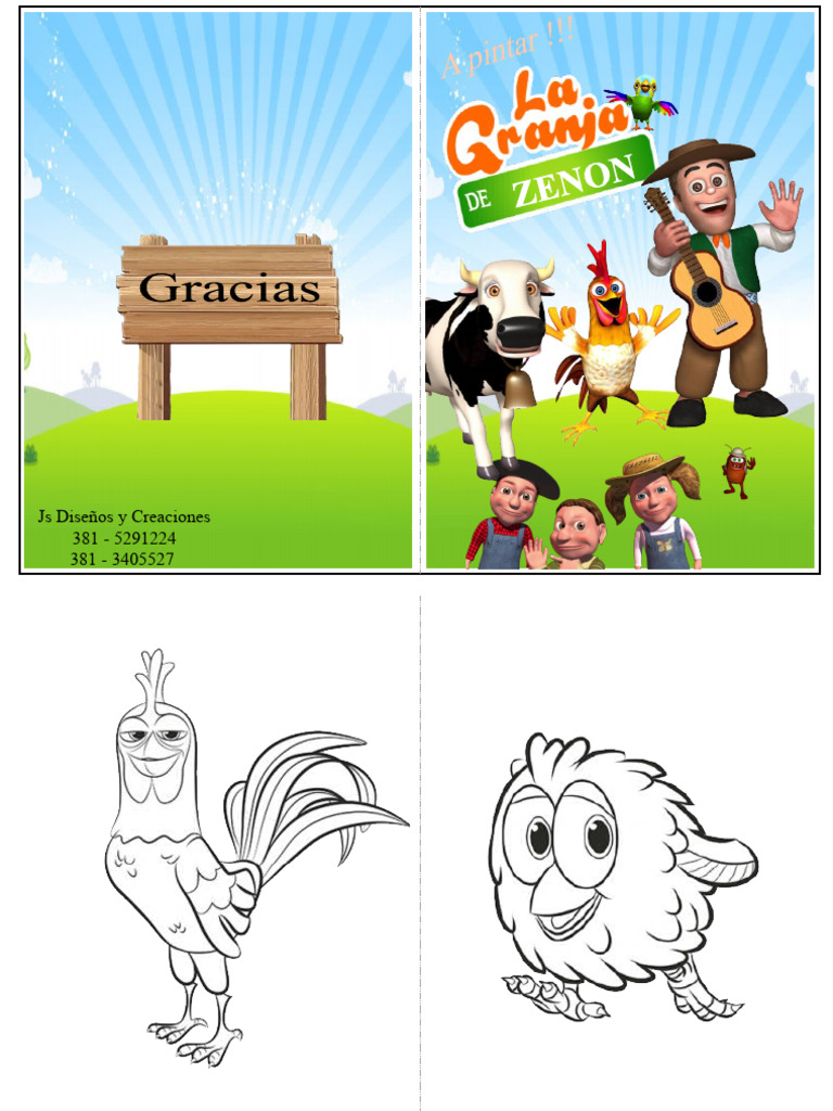 20.libritos para Colorear La Granja de Zenon | PDF