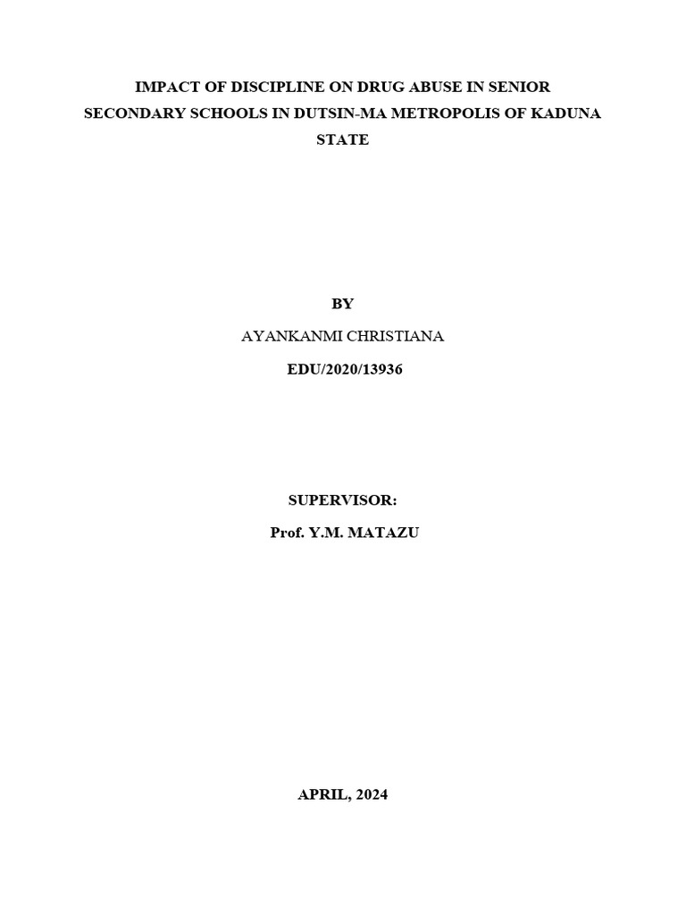 Discipline and Drug Abuse Chapters 1-3 Corrected - 090810 | PDF | Substance Abuse | Disciplines