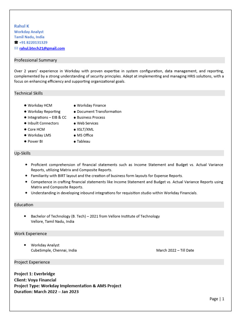 Rahul K - Resume | PDF | Information Technology | Business