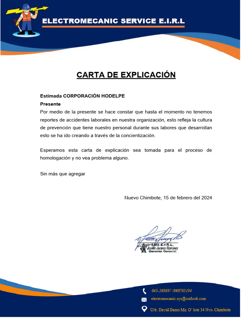 Carta de Explicacion | PDF