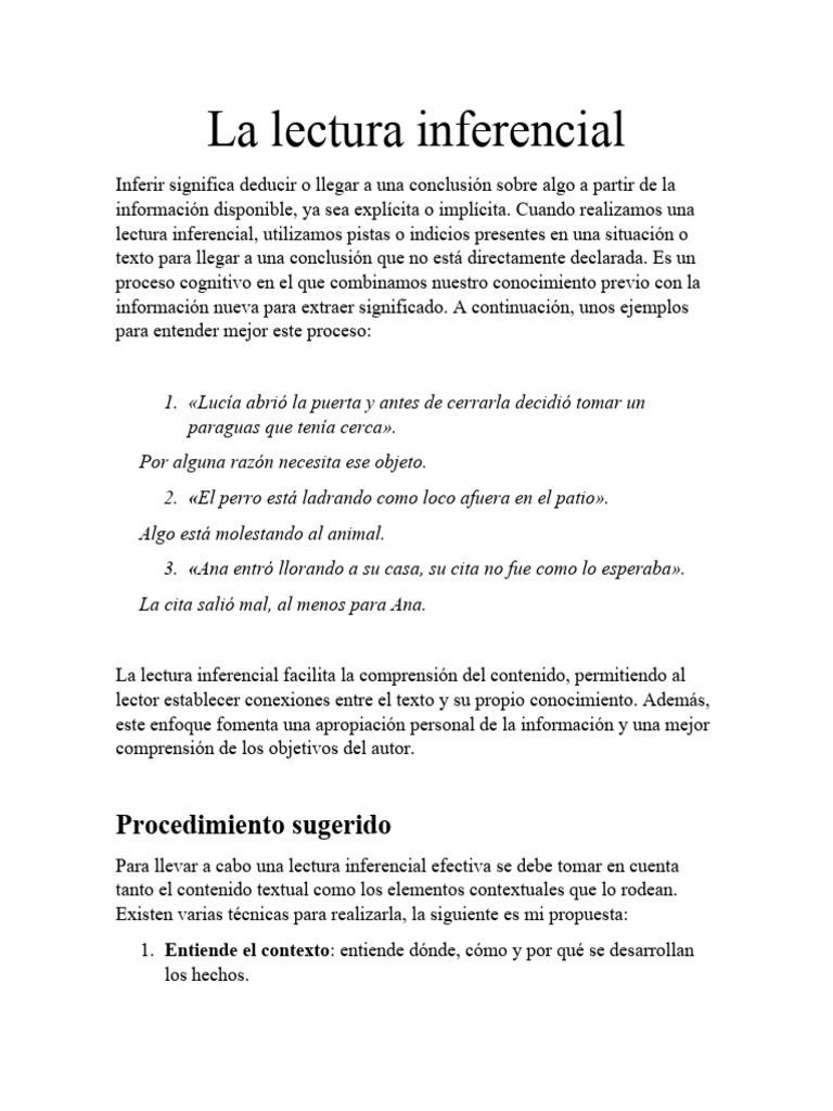 Lectura Inferencial | PDF | Evidencia | Parcialidad