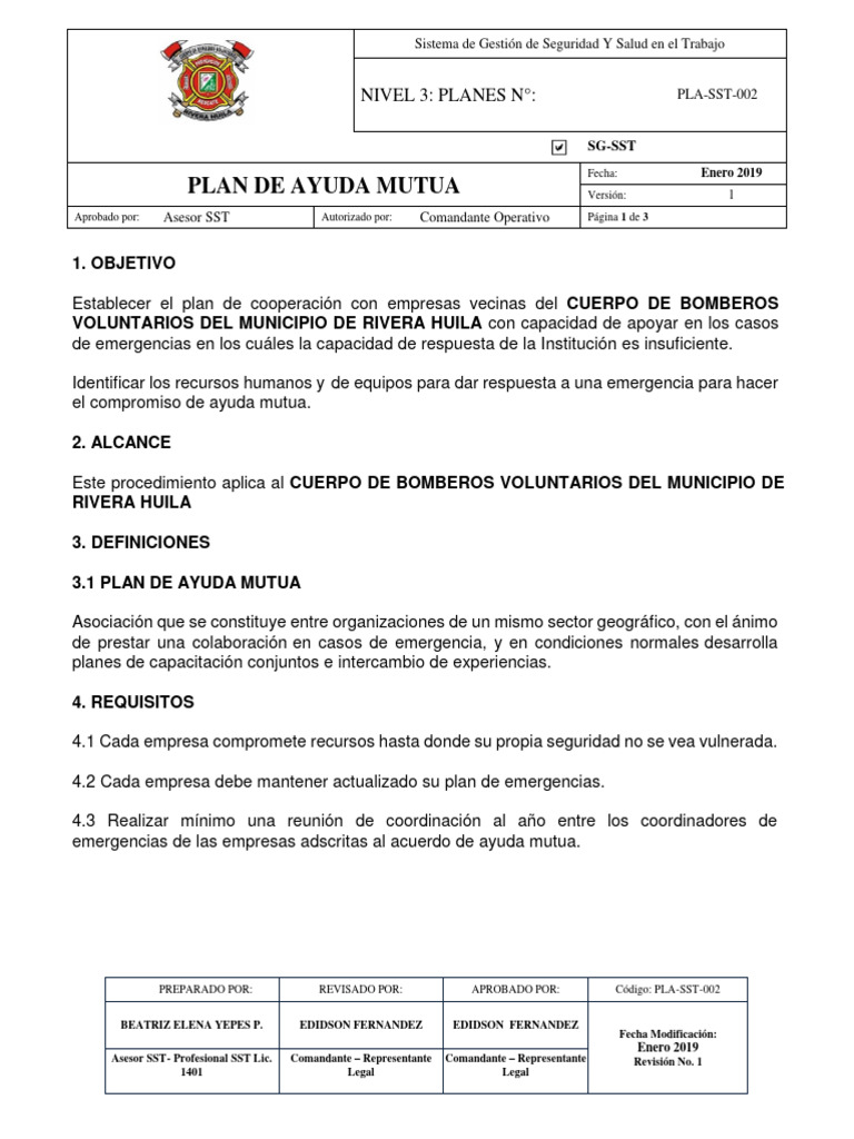 2 PLA SST 002 Plan de Ayuda Mutua | PDF